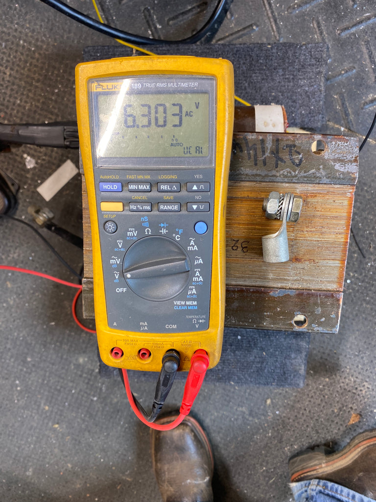 Filament transformer 6.3-6.7 volts with center tap 300 amps – eaglemade